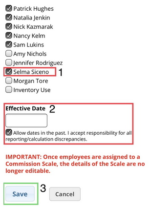 Employee Commission Scales