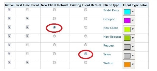 Adding/Editing Client Types
