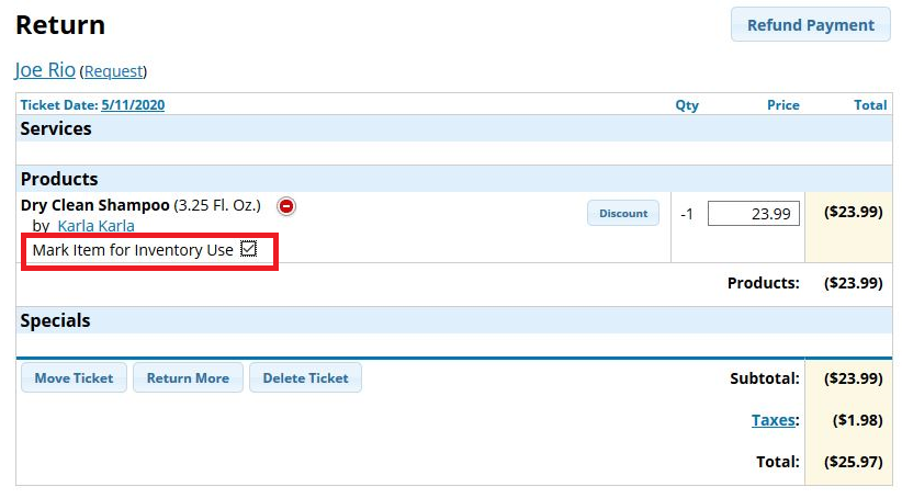 Return Transaction w/ Video