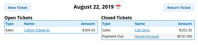 Tickets Drop-down: Overview