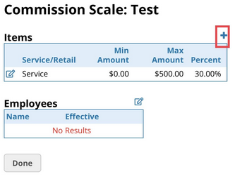 Employee Commission Scales