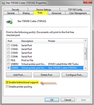 Star TSP100 Printer Setup: Windows