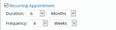Scheduling a Standing Appointment