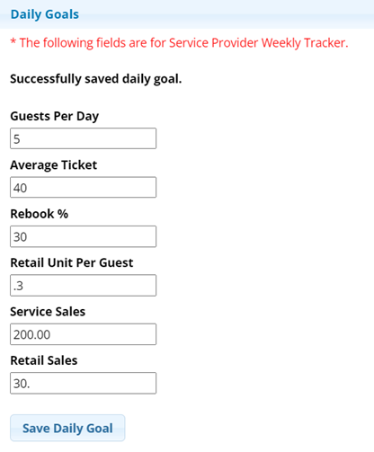 Service Provider Tracking Reports