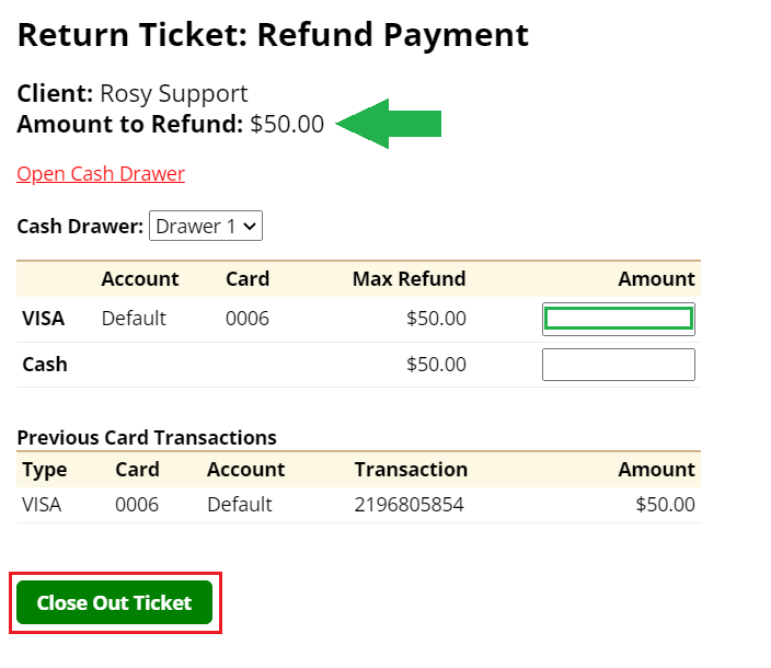Return Transaction w/ Video